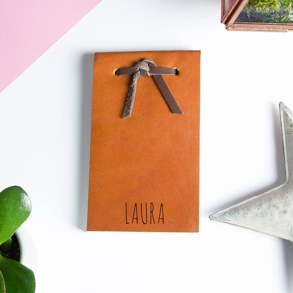 Personalised Handmade Leather Notepad By The Rustic Dish ...
