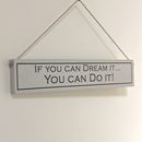 'dreams' Hand Painted Wooden Sign By Chapel Cards | notonthehighstreet.com