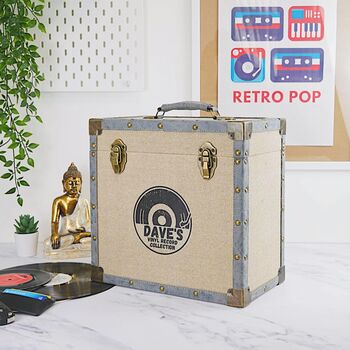 Personalised Vinyl Record Storage Case By Steepletone ...
