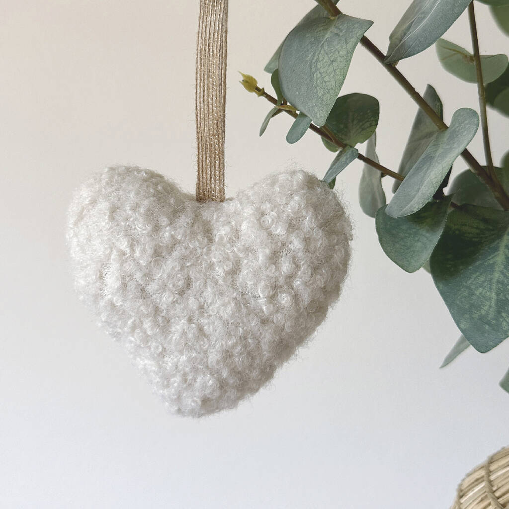 Ivory Bouclé Christmas Decorations By Pru.