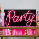 Party Light Up Led Sign By Magpie Decor | notonthehighstreet.com