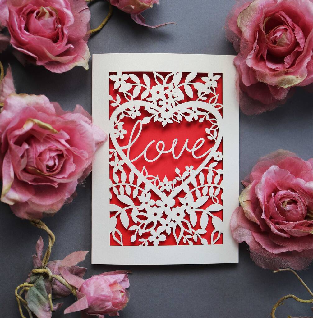 Papercut Love Card By Pogofandango | notonthehighstreet.com