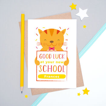 Personalised Good Luck At Your New School Card By Joanne Hawker ...