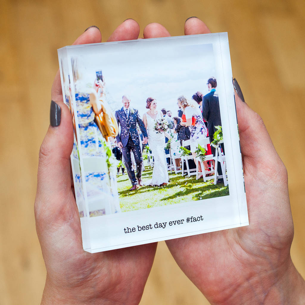 personalised photo acrylic block by a.musing | notonthehighstreet.com