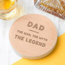 Dad 'the Legend' Coloured Edge Coaster Birthday Gift By Dust And Things ...