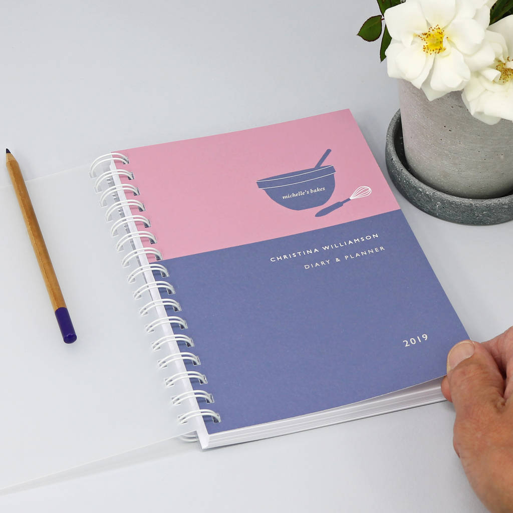 personalised 2020 diary for baking lovers by designed ...