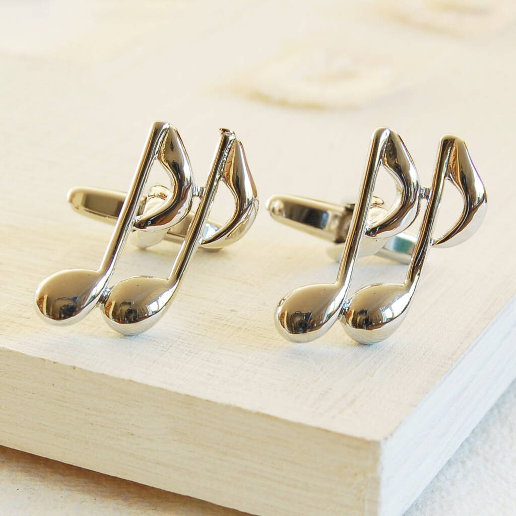 Music Note Cufflinks By The Carriage Trade Company | notonthehighstreet.com