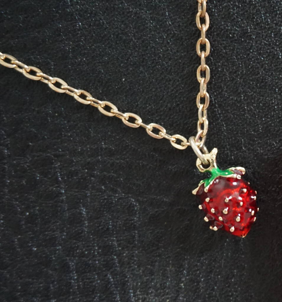 strawberry necklace by red ruby rouge | notonthehighstreet.com