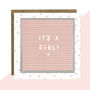 'It's A Girl!' Message Board Card By Lottie Simpson ...