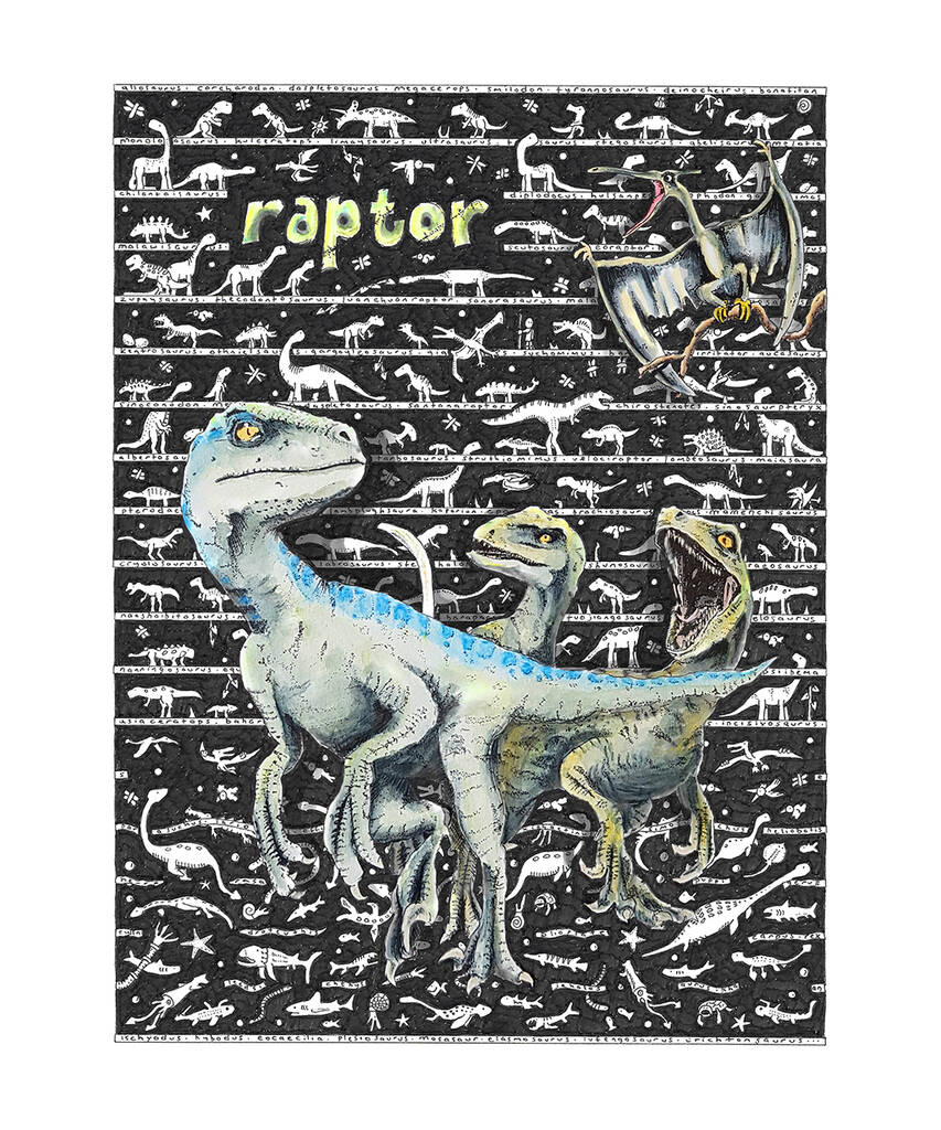 Raptor Fine Art Giclee Print By The Tiny Art Co | notonthehighstreet.com
