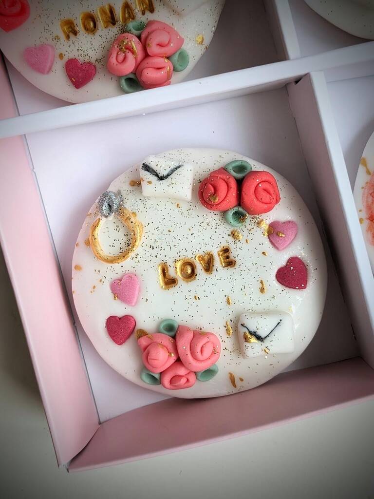 Personalised Love Letters Valentines Day Biscuits By Pink Door Baking Co