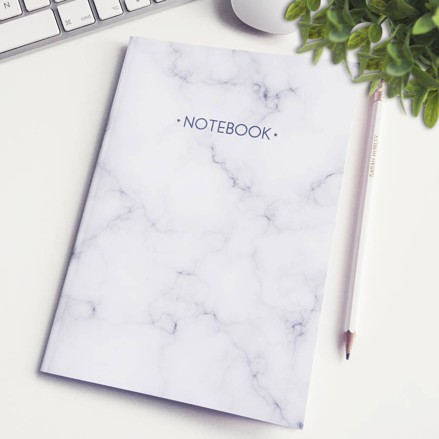 Marble Cover Notebook By Sarah Hurley Notonthehighstreet