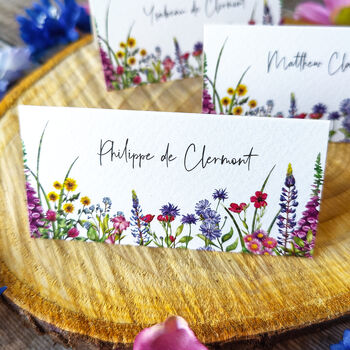 Wildflower Folded Place Cards By Paper Willow | notonthehighstreet.com
