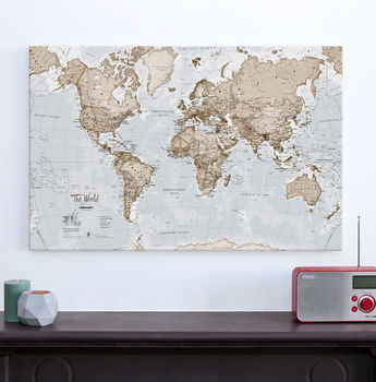 world is art canvas map prints by maps international ...