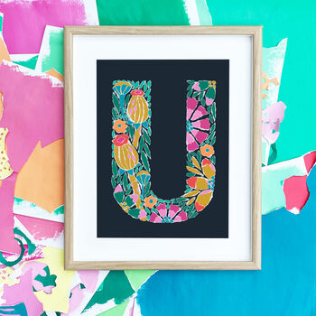 Letter U Original Artwork By Jessica Graham | notonthehighstreet.com