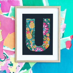 Letter U Original Artwork By jessica graham