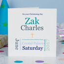 Typographic Personalised Christening Card By Spotty N Stripy ...