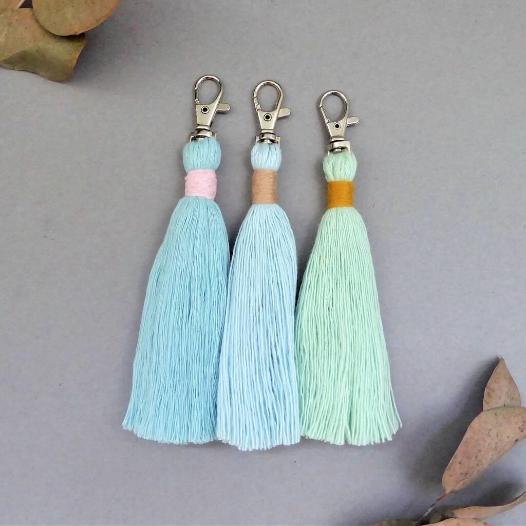 Handmade Tassel Keyring By Catherine Jane Weaving | notonthehighstreet.com
