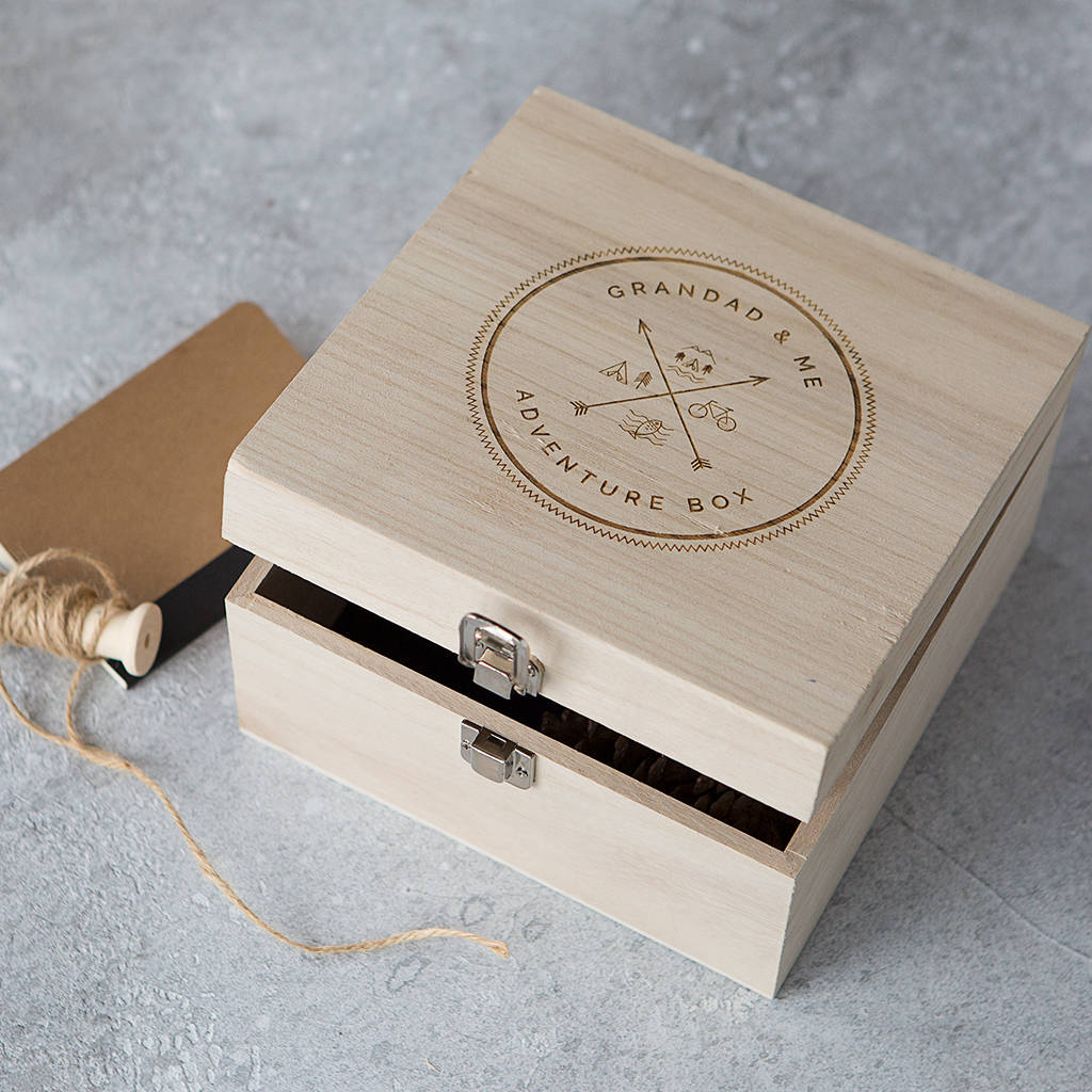 'grandad and me' wooden adventure memory box by ellie ellie ...