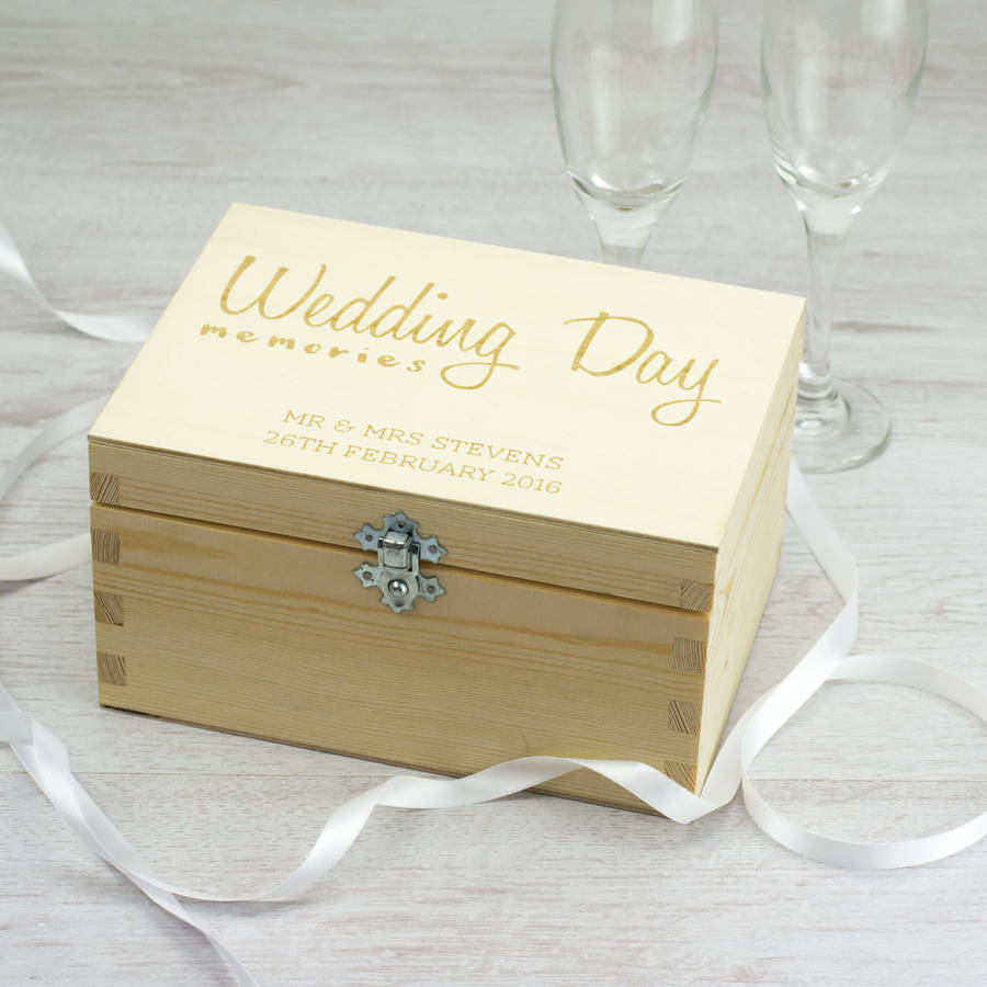 personalised wedding day memories keepsake box by mirrorin ...