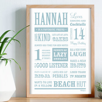 Personalised Memories Word Art Print Friends Or Family By Wallspice ...