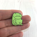 Green Frog Enamel Pin Badge By Debbiegdraws | notonthehighstreet.com