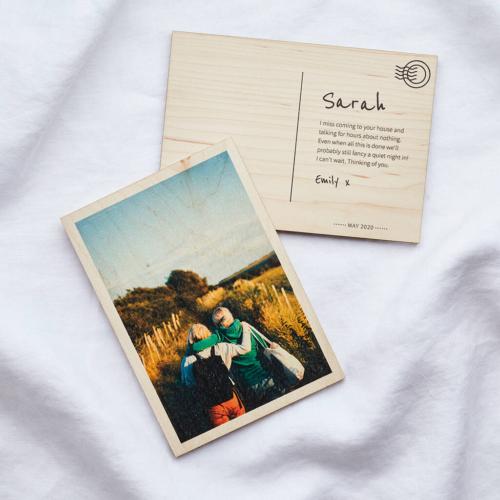 Personalised Postcard Keepsake With Photo Wooden By Create Gift Love ...