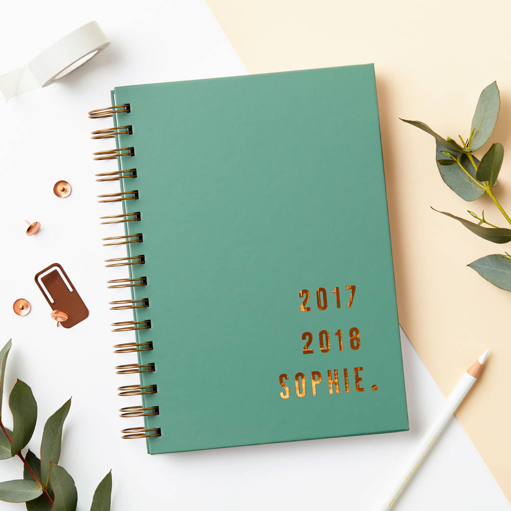 personalised copper mid year academic diary by martha brook ...