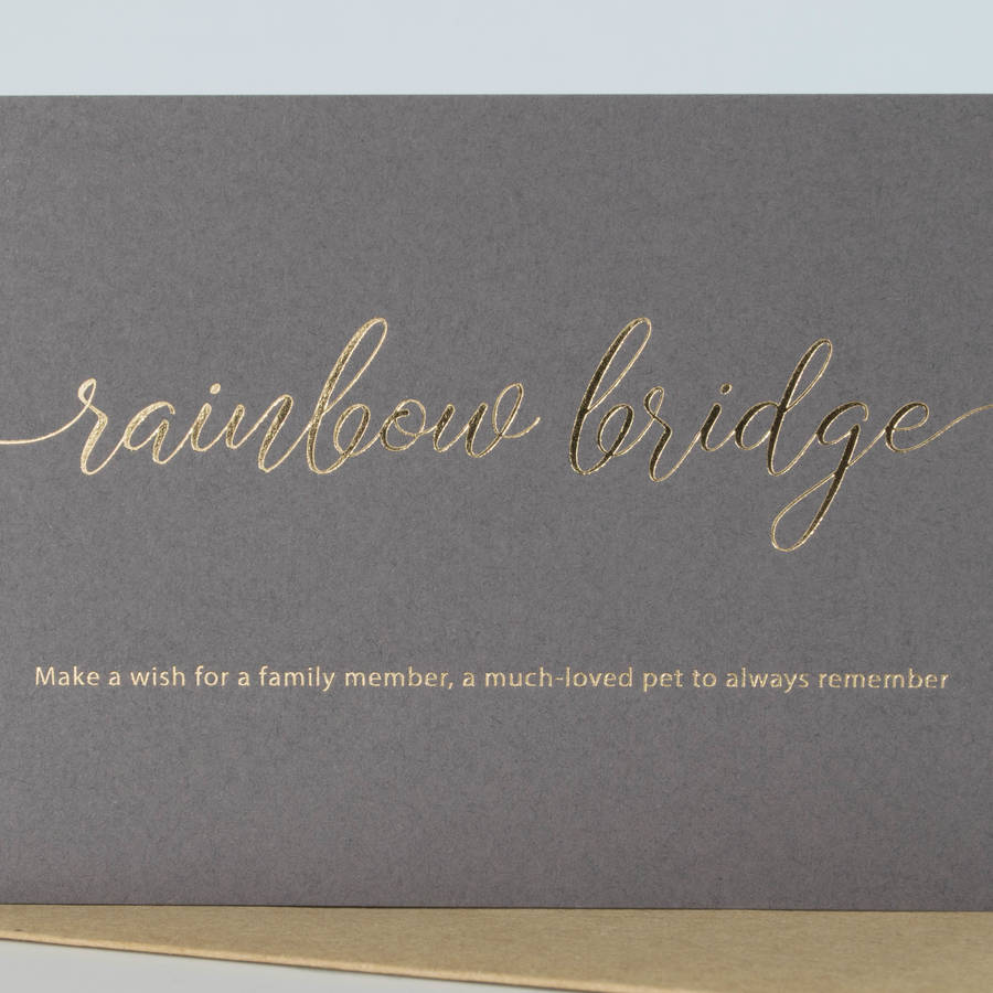 make a wish over rainbow bridge card by make a wish candle company ...