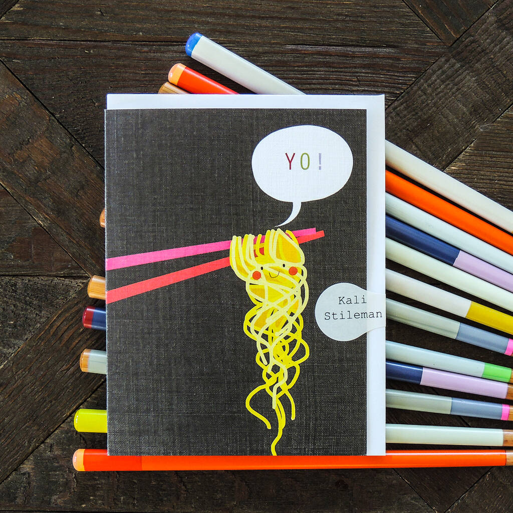 Mini Noodles Greetings Card By Kali Stileman Publishing