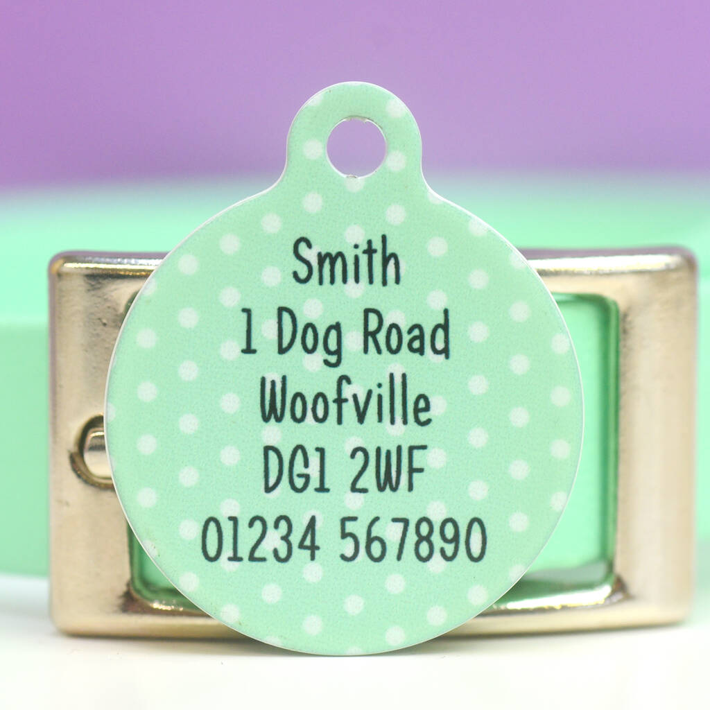 Dog Breed ID Tag Personalised Realistic Illustrations By Hoobynoo