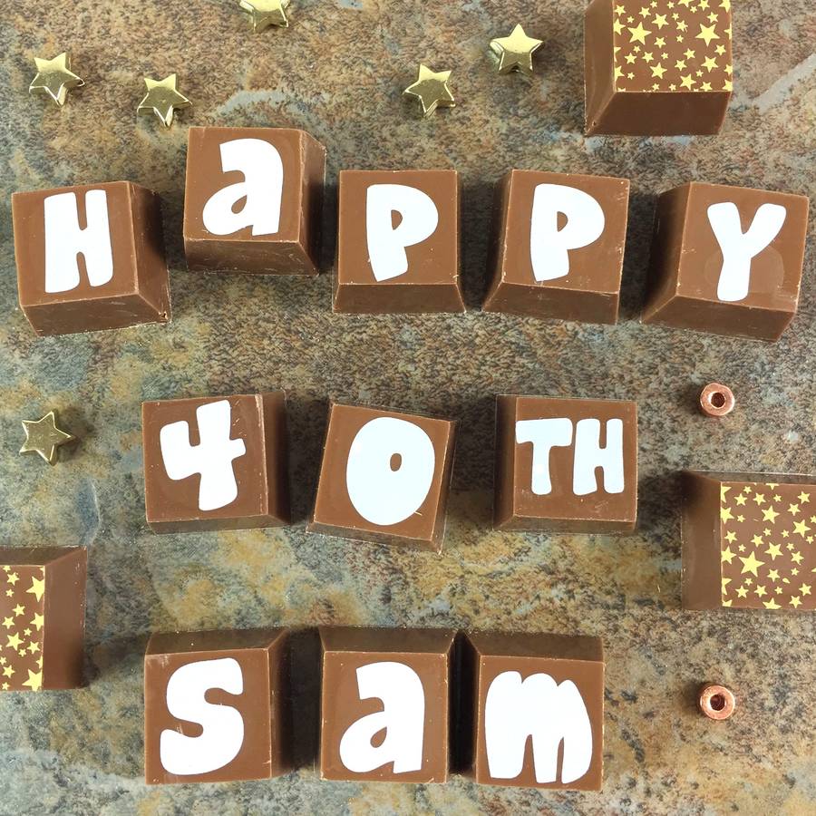 personalised 40th birthday chocolate box by chocolate by cocoapod ...