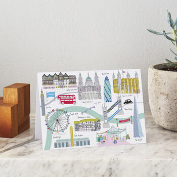 London Landmarks Card By Jessica Hogarth | notonthehighstreet.com