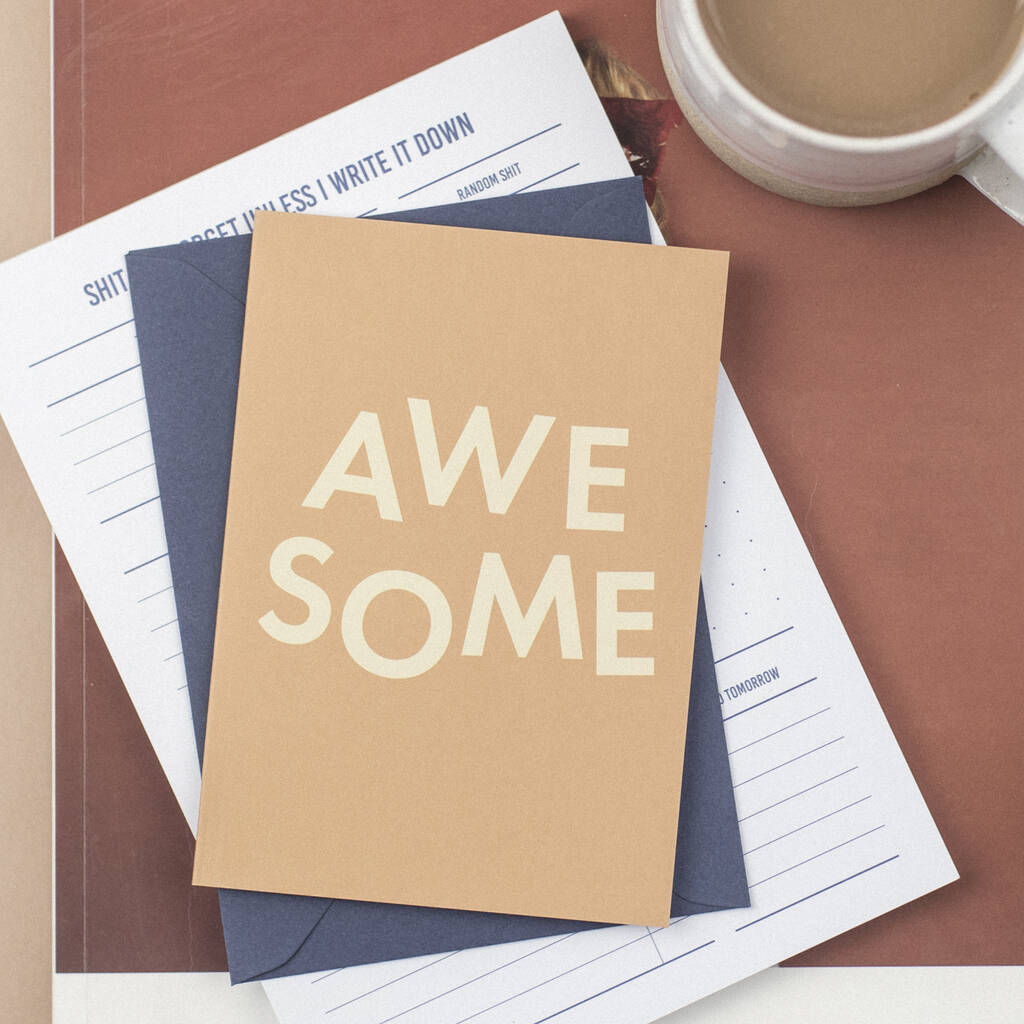 'awesome' congratulations card by twin pines creative ...