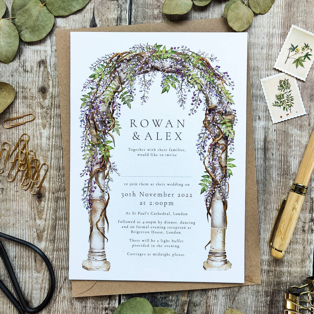 Regency Wisteria Wedding Invitation Suite By Paper Willow ...
