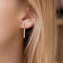 T Bar Long Rod Drop Earrings By Brand X | notonthehighstreet.com
