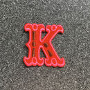 Letter K Alphabet Iron On Patch By Petra Boase Ltd | notonthehighstreet.com