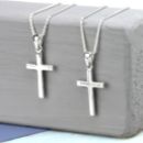 personalised solid silver cross necklace by hersey silversmiths ...