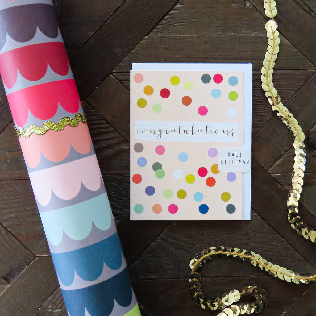 Mini Gold Foiled Congratulations Card By Kali Stileman Publishing ...