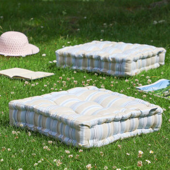 Extra Large Vintage Stripe Garden Lawn Mattress Cushion By Dibor ...