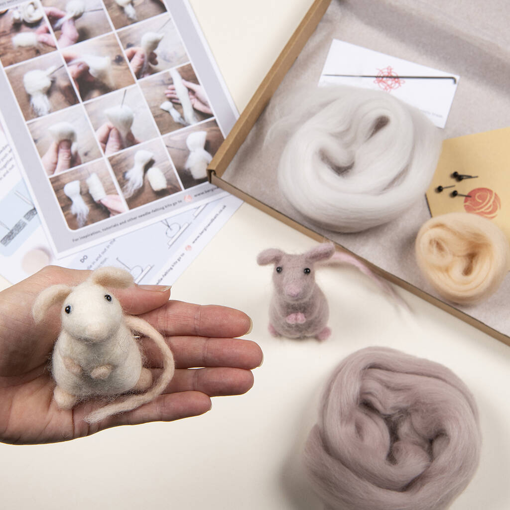 Needle Felting Kit Mouse By Bergin & Bath | notonthehighstreet.com
