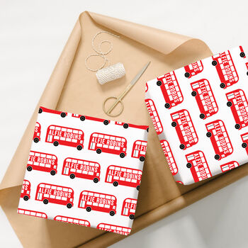 Personalised London Bus Wrapping Paper By Abigail Warner ...