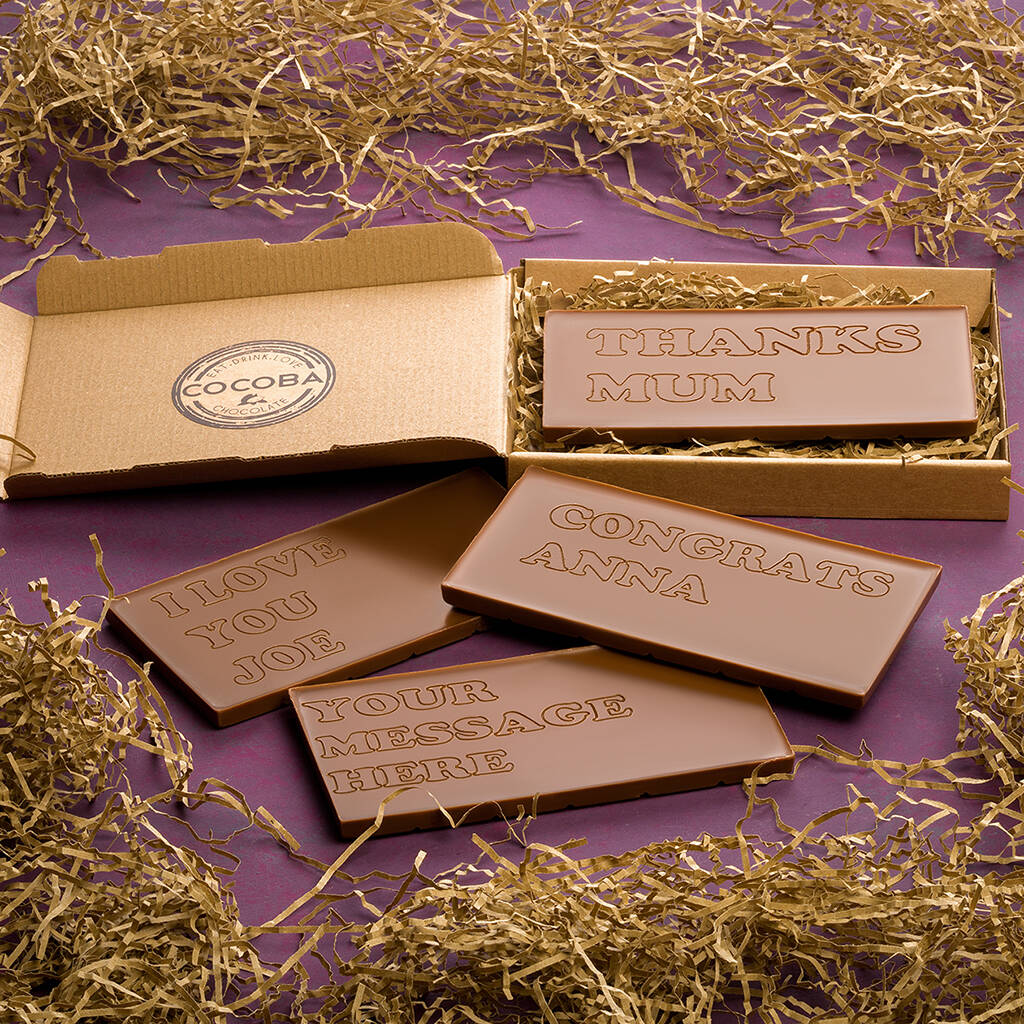 Personalised Engraved Chocolate Bar By Cocoba | notonthehighstreet.com