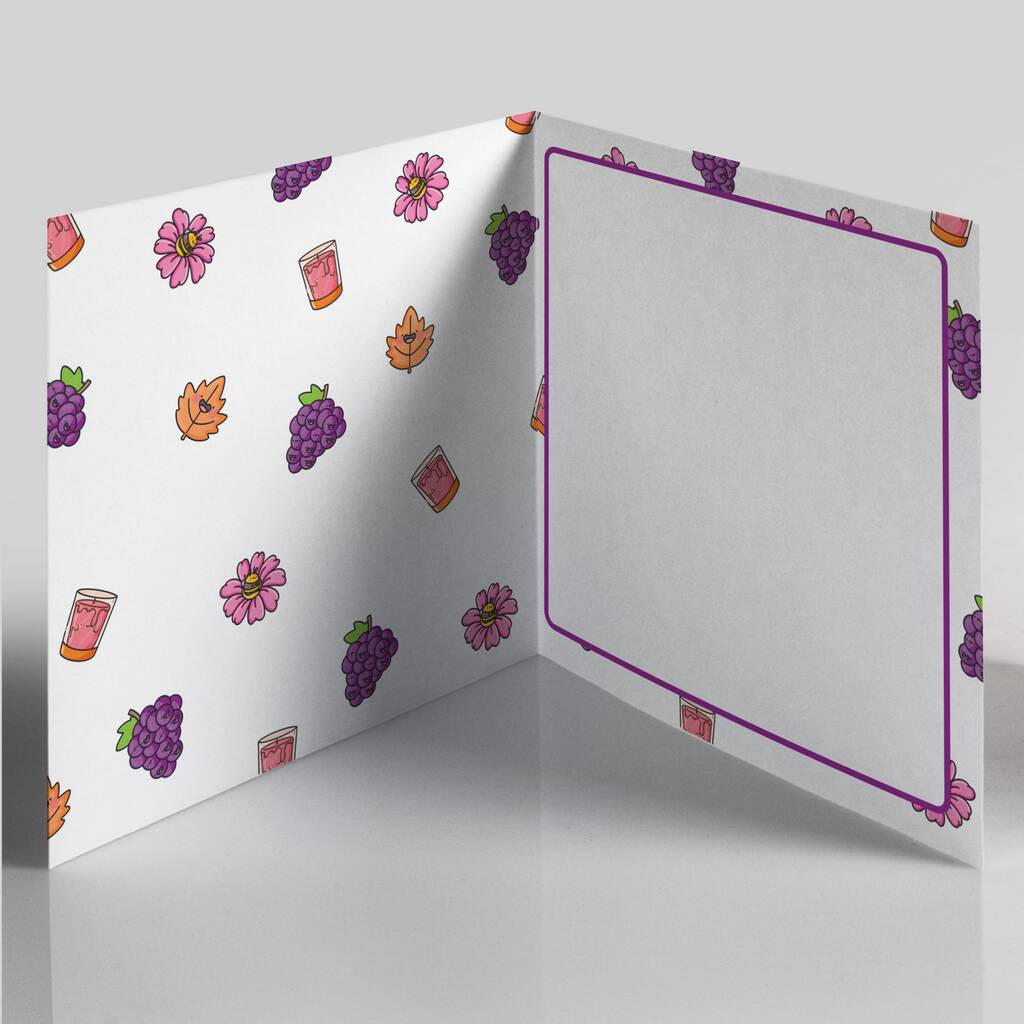 Cute Grapes Greetings Card By Toastedink