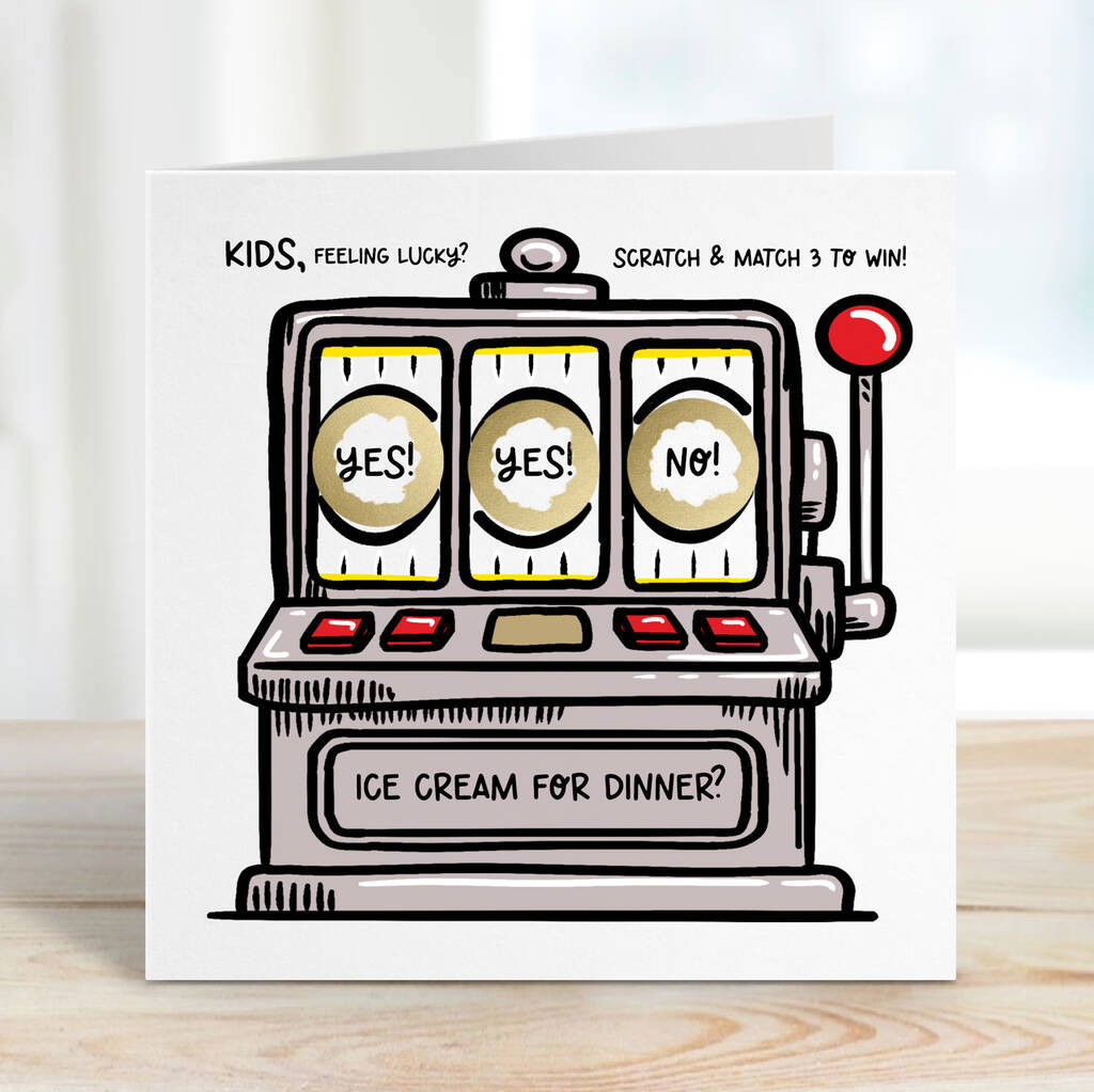 Surprise Scratch Reveal Card One Arm Bandit By Lunella