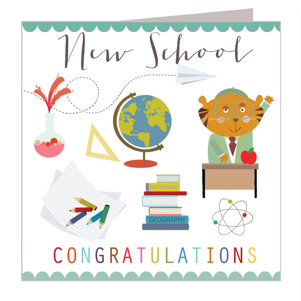 New School Card By Kali Stileman Publishing | notonthehighstreet.com