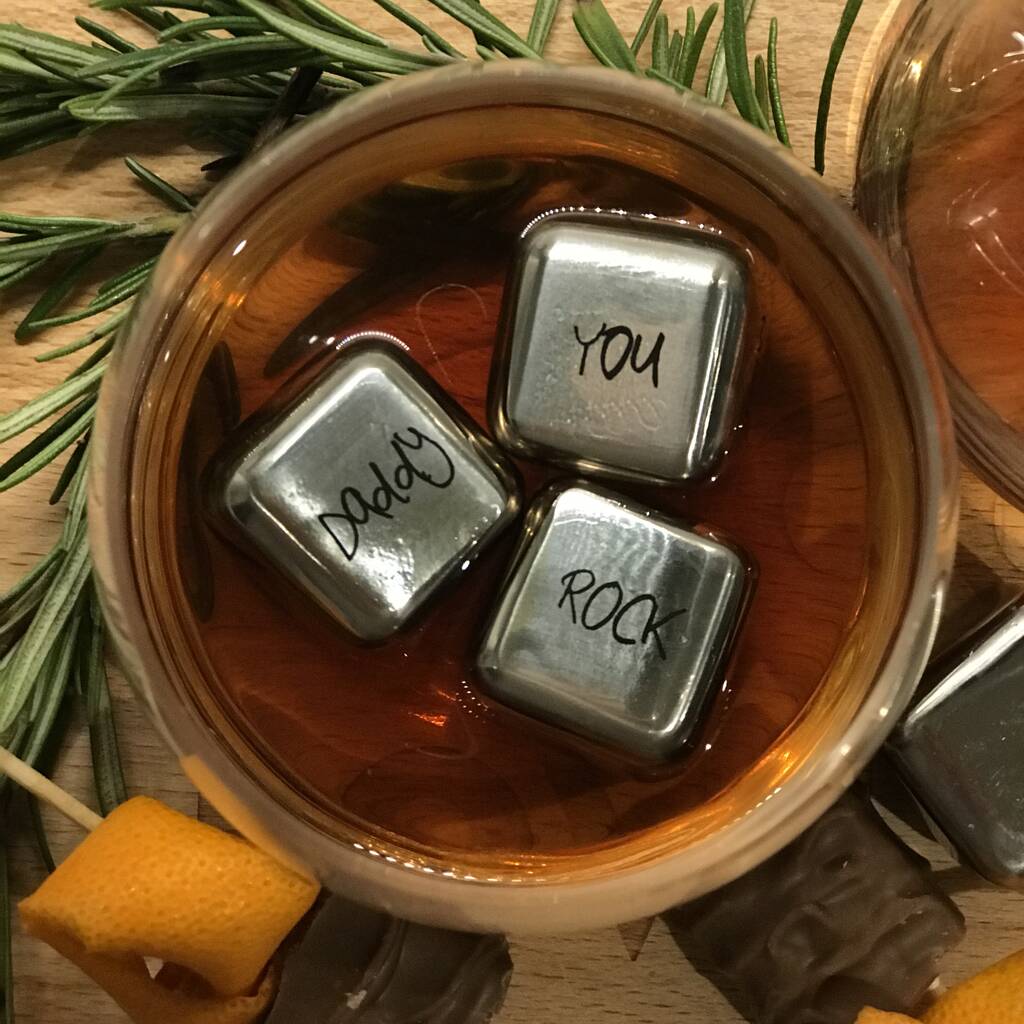 Personalised Gold Steel Ice Cubes By Ginger Rose | notonthehighstreet.com