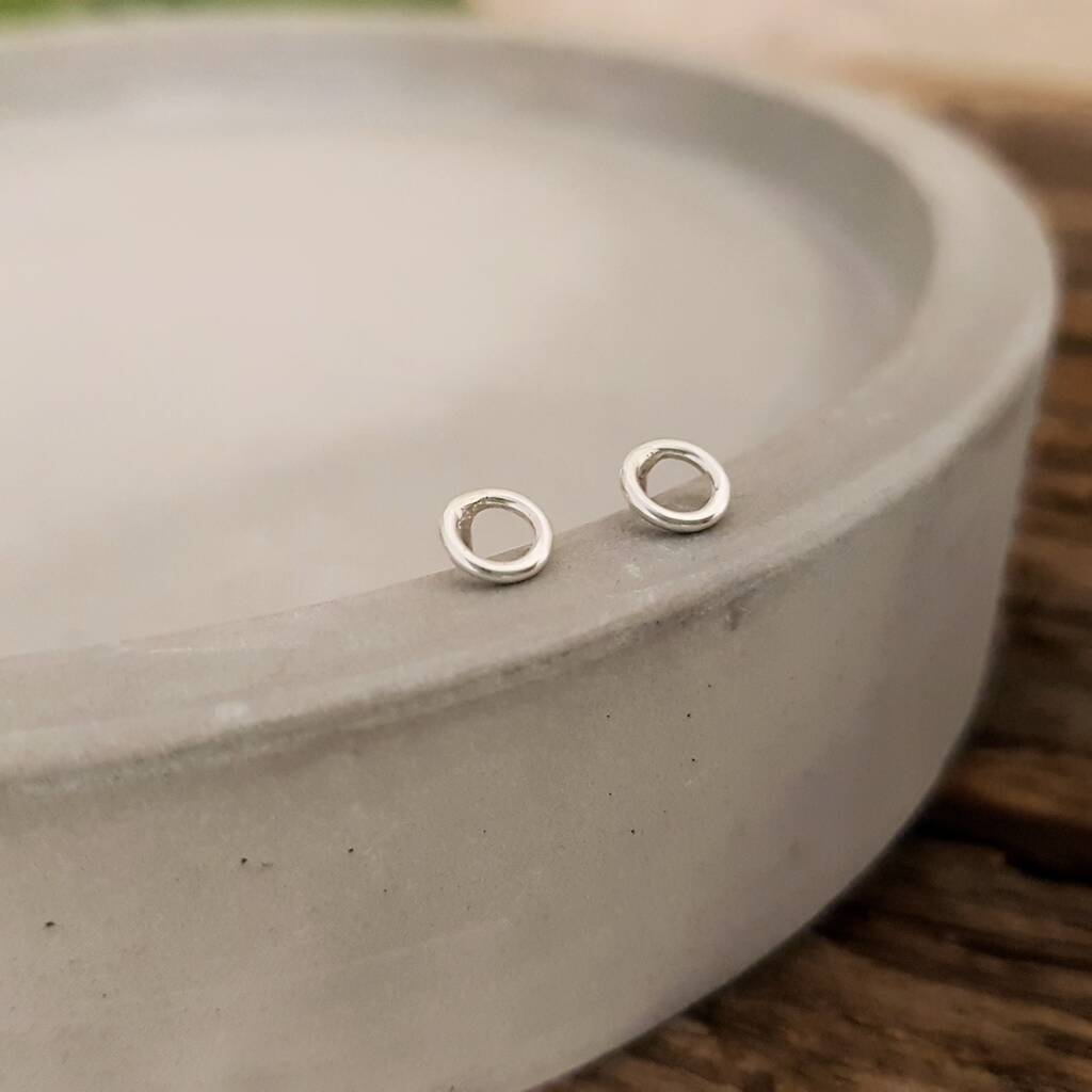Small Sterling Silver Circle Studs By Anna Calvert Jewellery ...