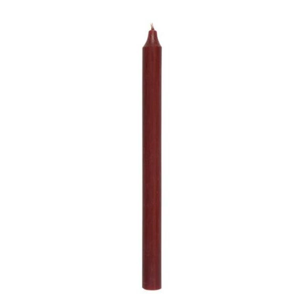 Bundle Of Five Slim Dark Red Tapered Candles By Attic Room