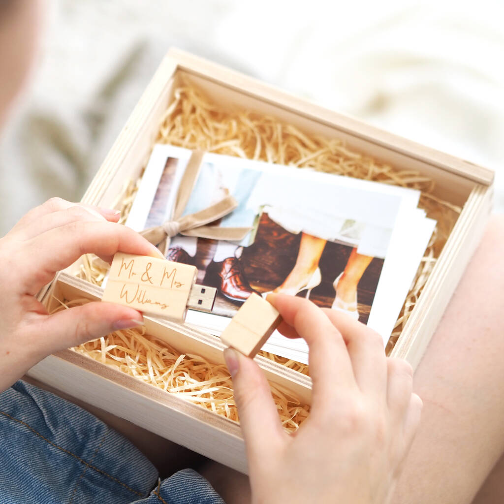personalised wedding memory photo box by clouds and currents ...